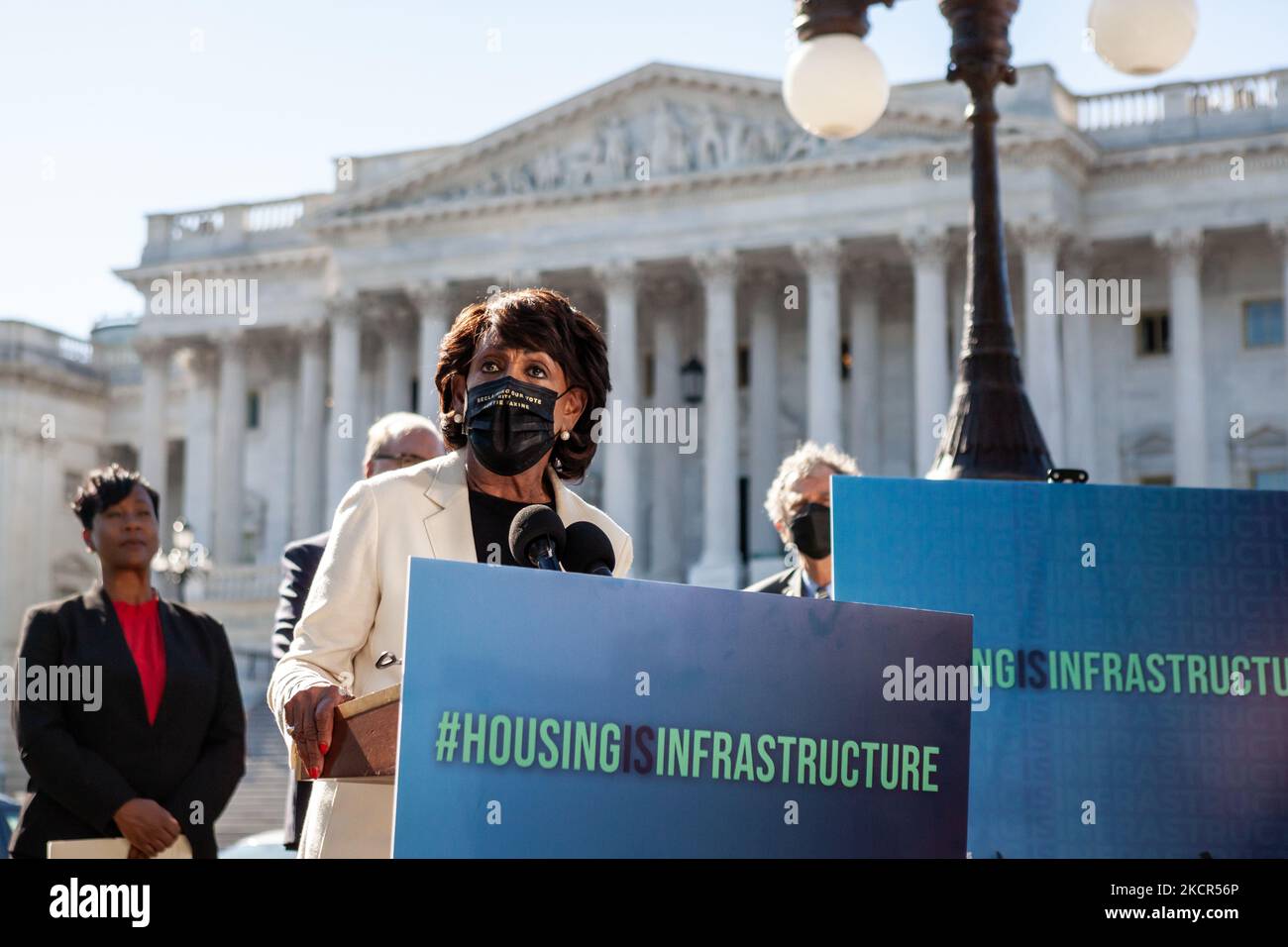 Rep. Maxine Waters (D-CA) speaks during a press conference on the ...