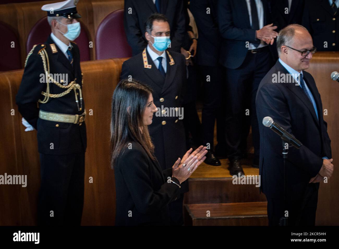 Rome mayor receives handover Roberto Gualtieri (the new mayor of Rome ...