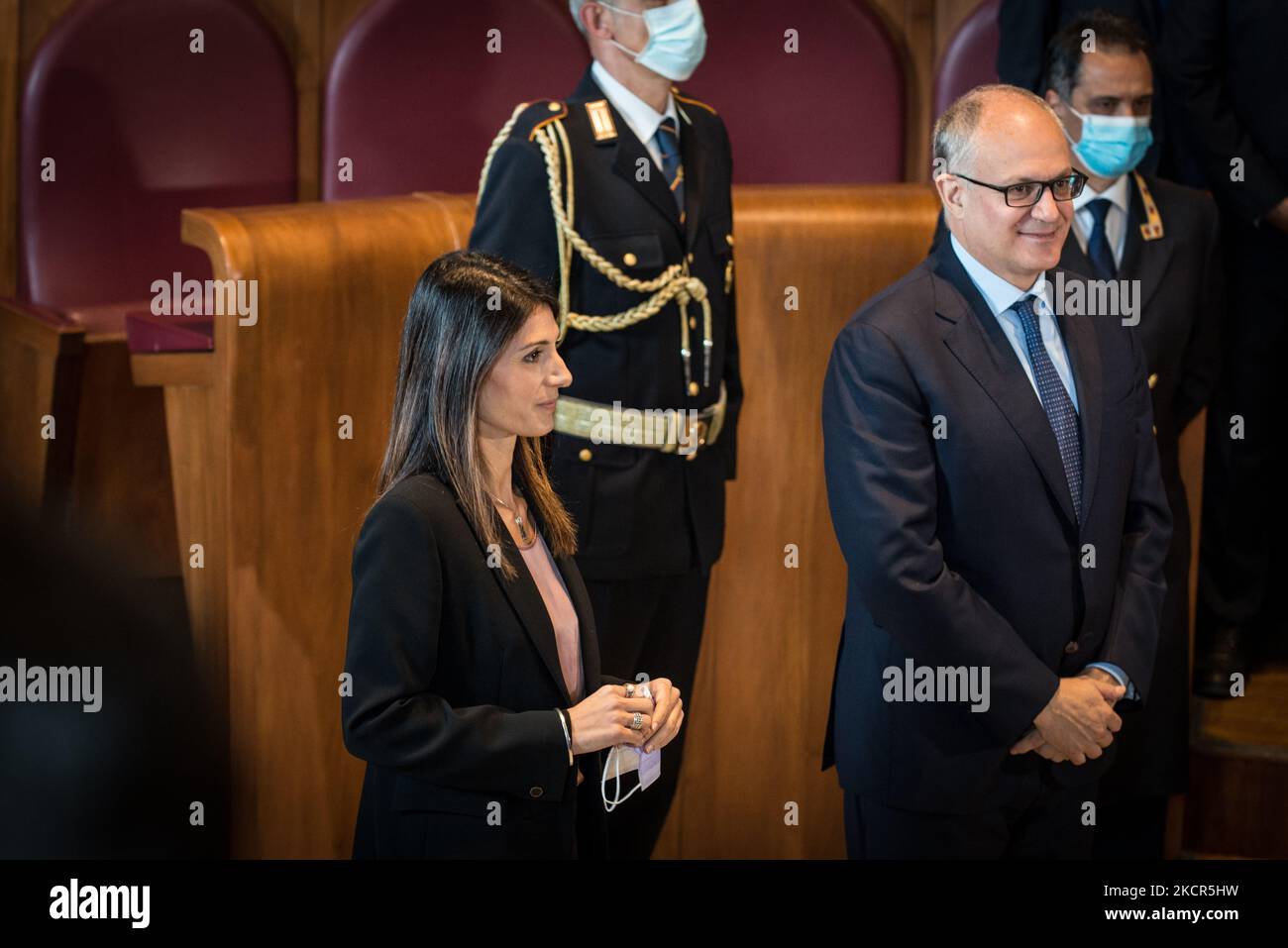 Rome mayor receives handover Roberto Gualtieri (the new mayor of Rome ...