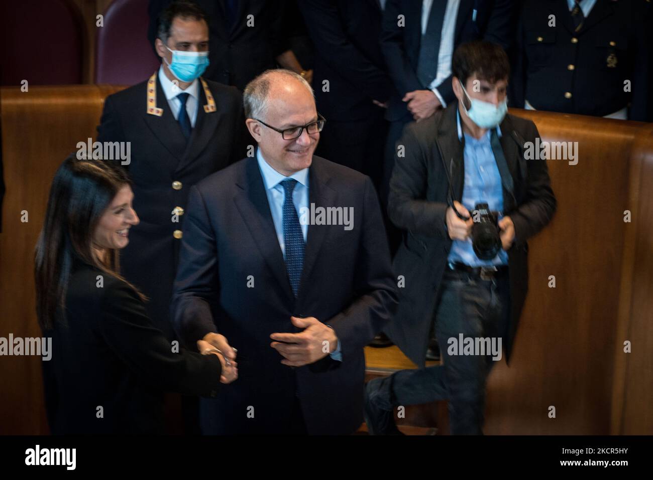 Rome mayor receives handover Roberto Gualtieri (the new mayor of Rome ...