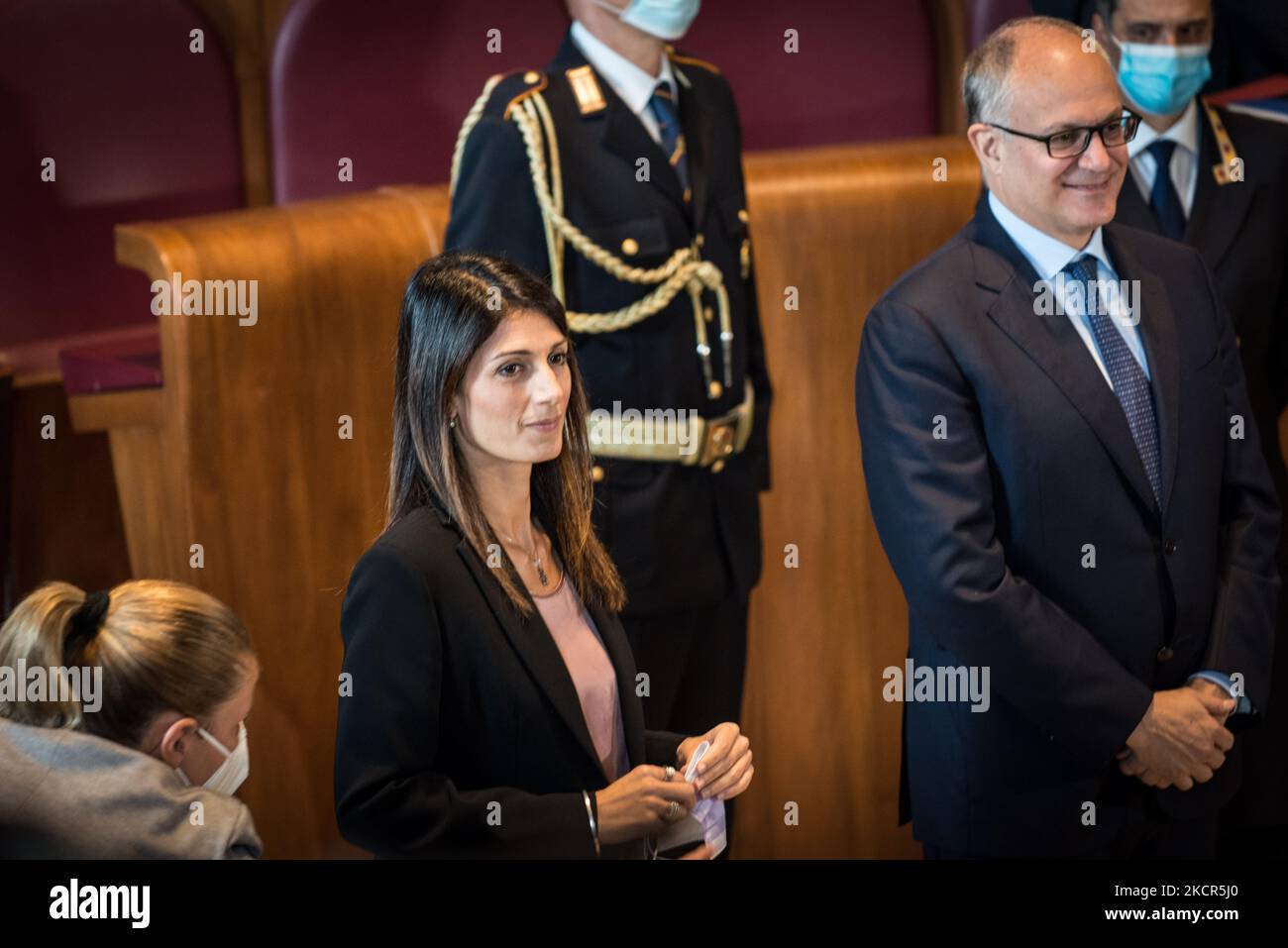 Rome mayor receives handover Roberto Gualtieri (the new mayor of Rome ...