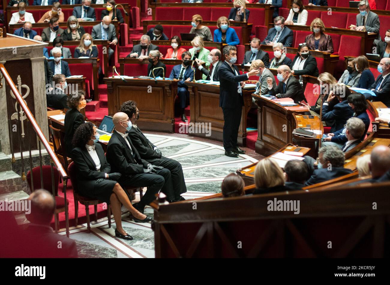 The Minister of the Interior Gerald Darmanin, during the question ...