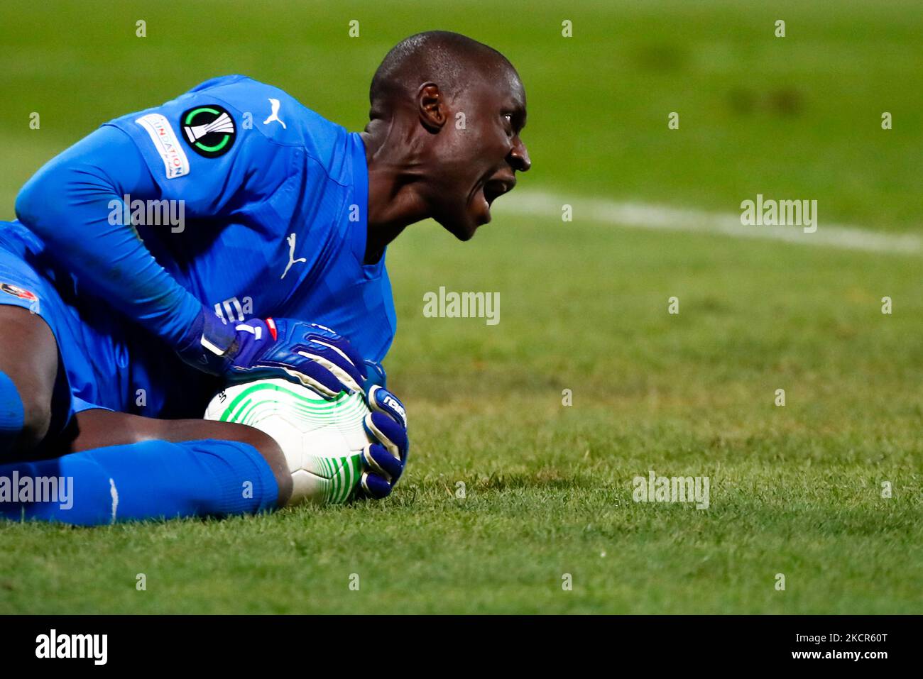 Alfred Gomis Goalkeeper of Rennes during the UEFA Europa Conference ...