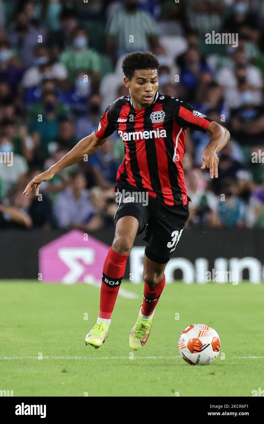 Amine Adli of Bayer 04 Leverkusen during the UEFA Europa League Group G ...