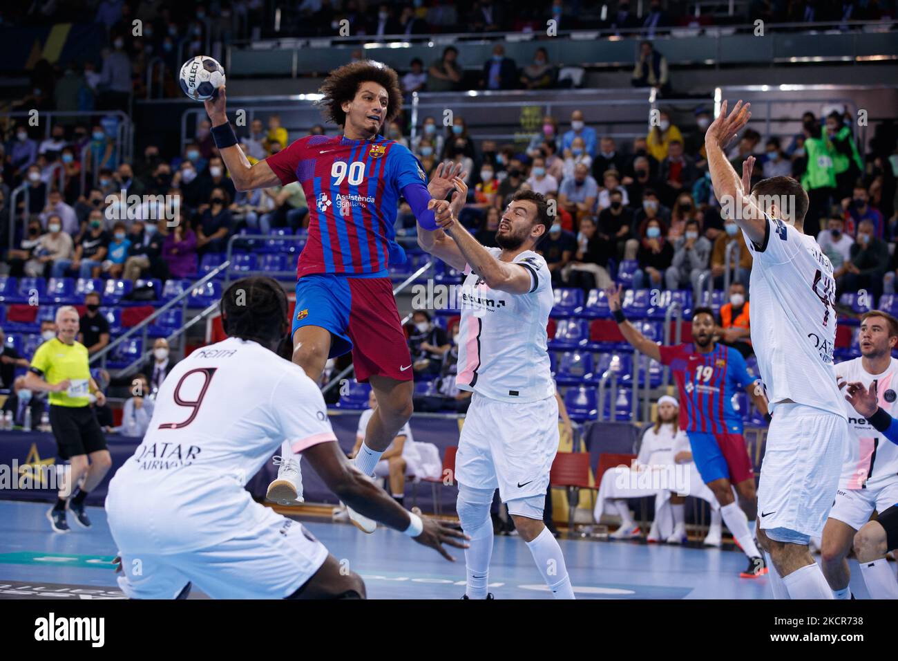 Ali Zein of FC Barcelona in action during the EHF Champions League ...