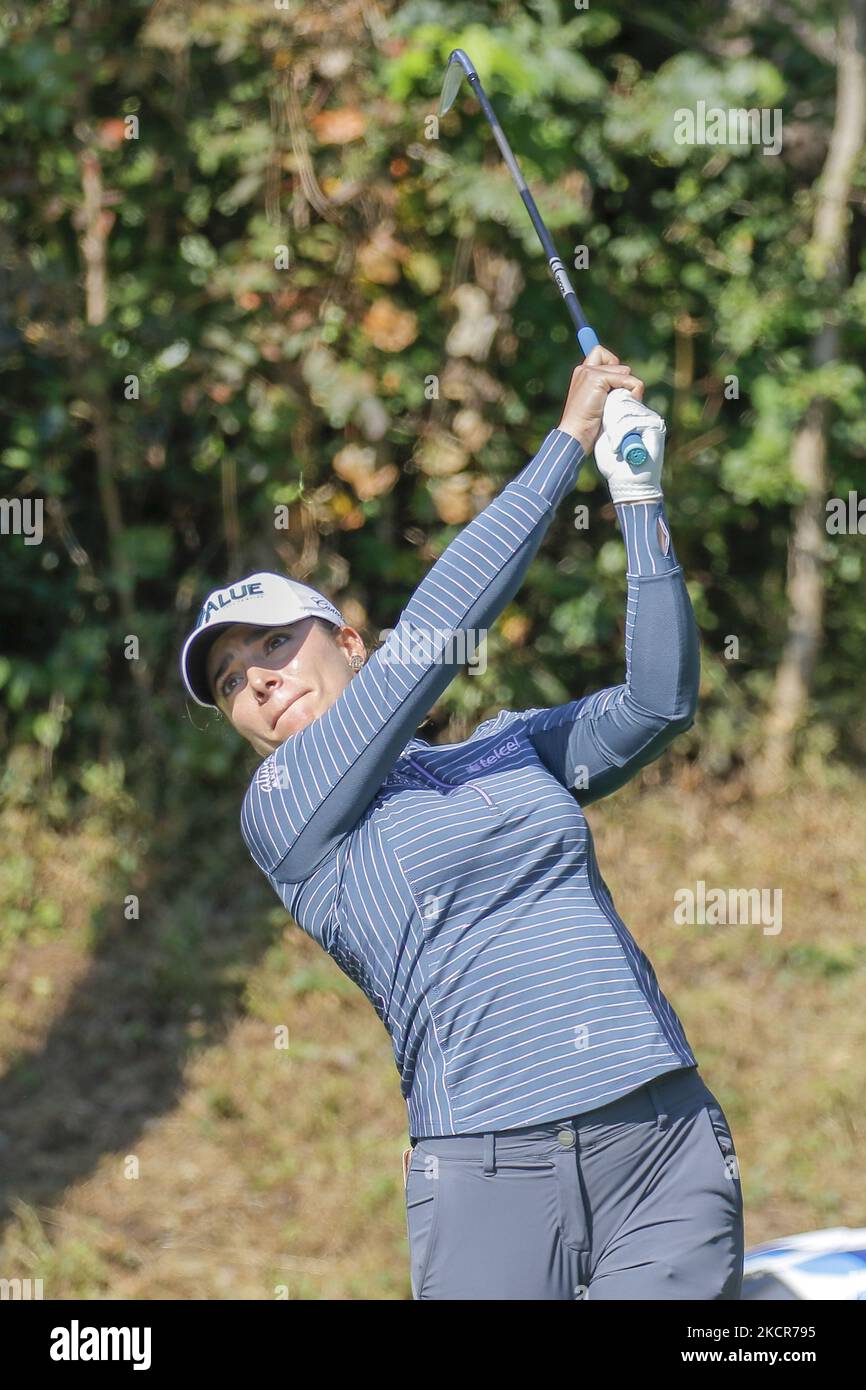 Gaby Lopez of Mexico action on the 3th green during an BMW LADIES ...