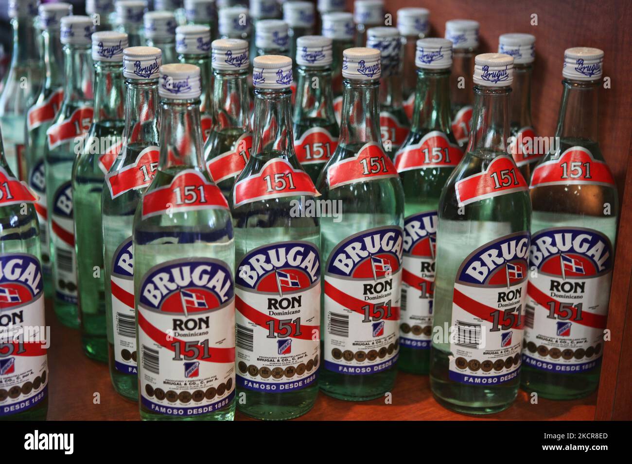 Bottles of rum at the Brugal Rum Factory in Puerto Plata, Dominican ...