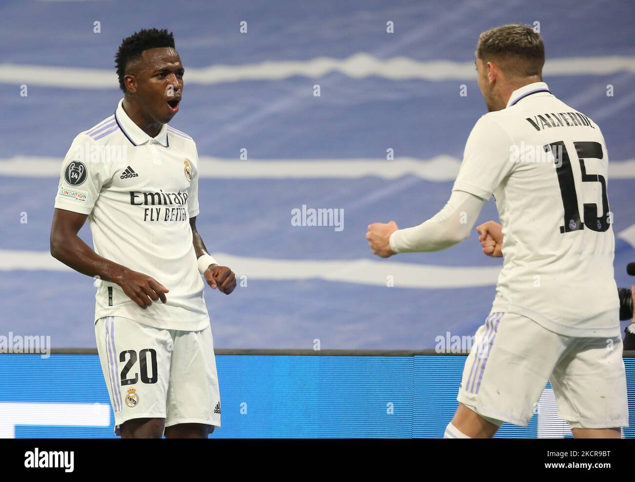 Celebration Goal Vinicius Jr of Real Madrid during the UEFA Champions ...