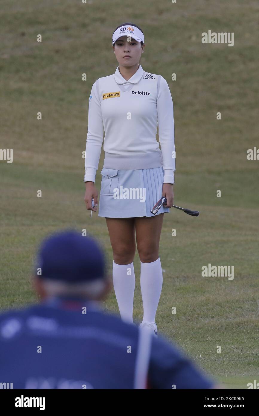 In Gee Chun of South Korea action on the 12th green during an BMW ...