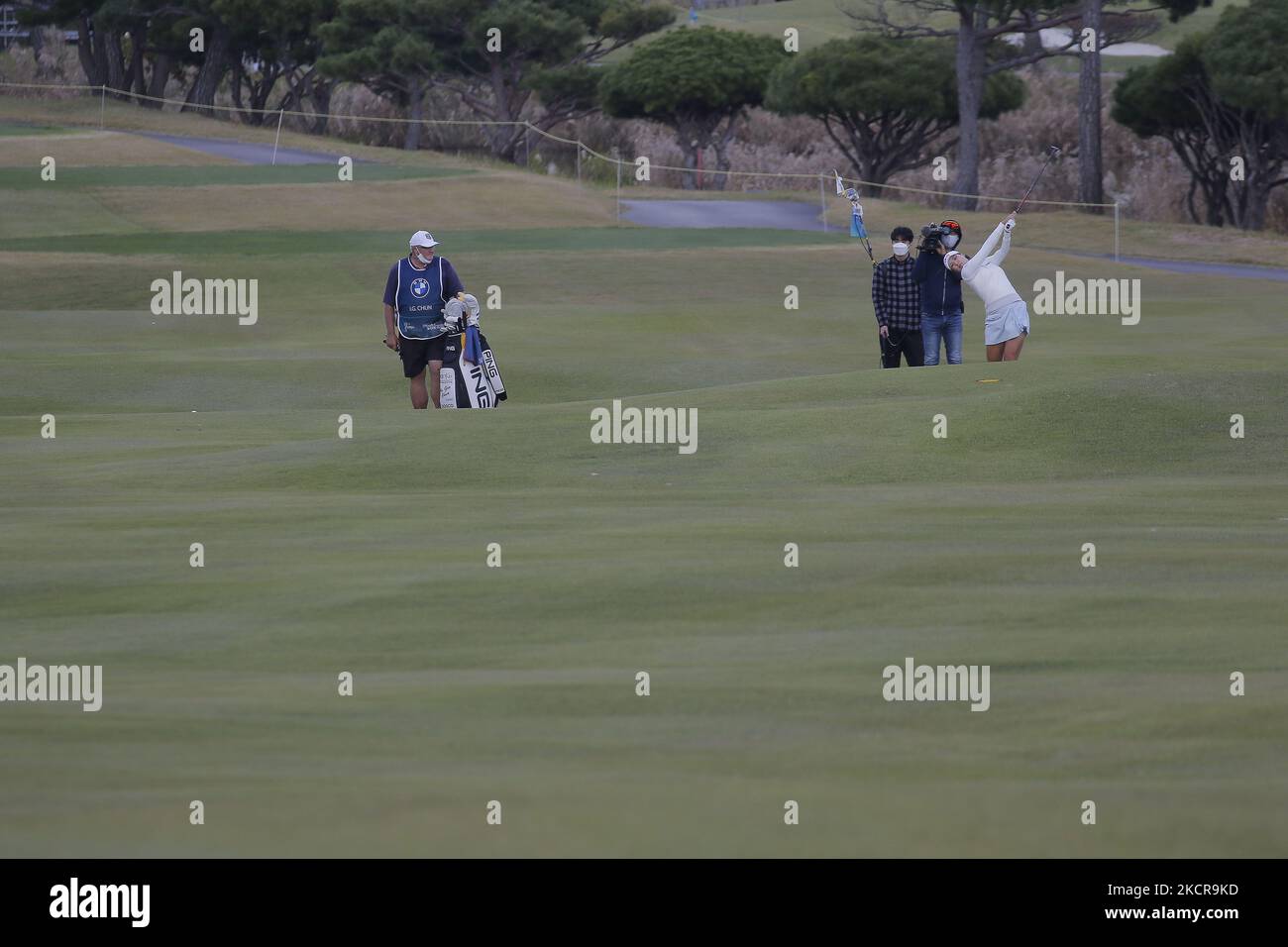 In Gee Chun of South Korea action on the 12th green during an BMW ...