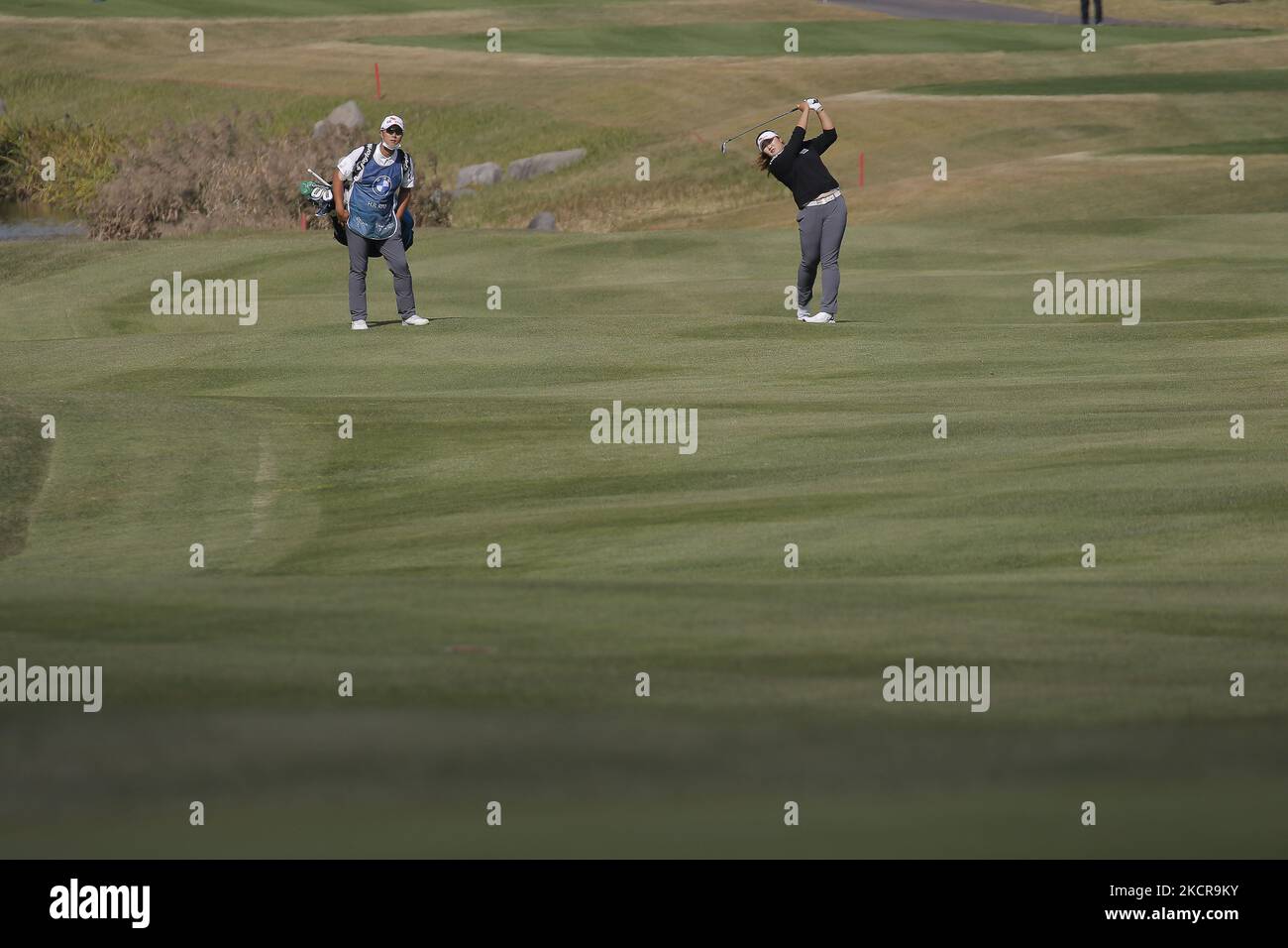 Hae Ran Ryu of South Korea action on the 12th green during an BMW ...