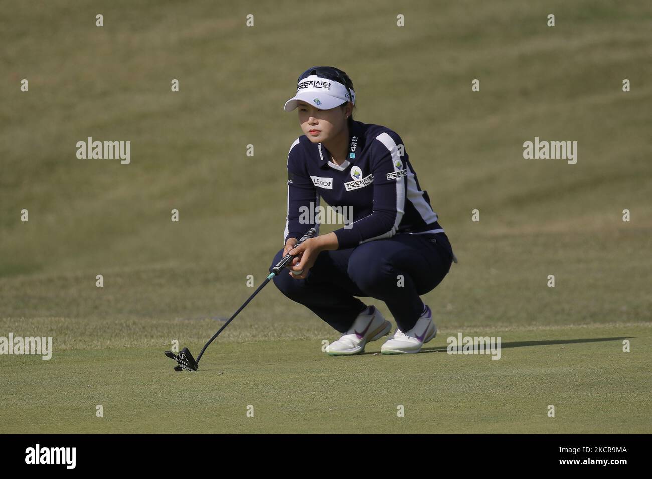 Hee Jeong Lim of South Korea action on the 12th green during an BMW ...