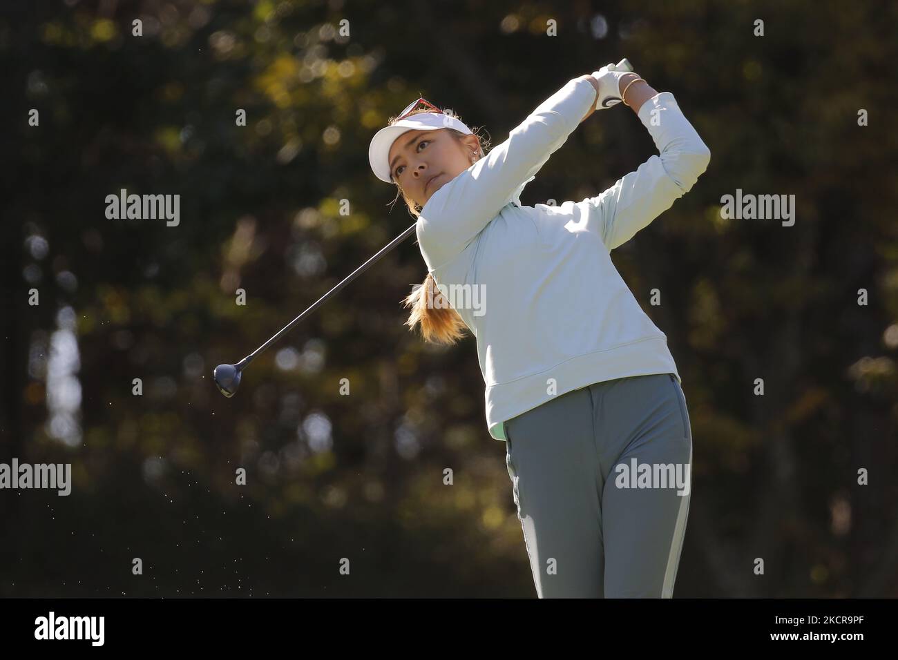 Oct 23, 2021-Busan, South Korea-Alison Lee of USA action on the 5th ...