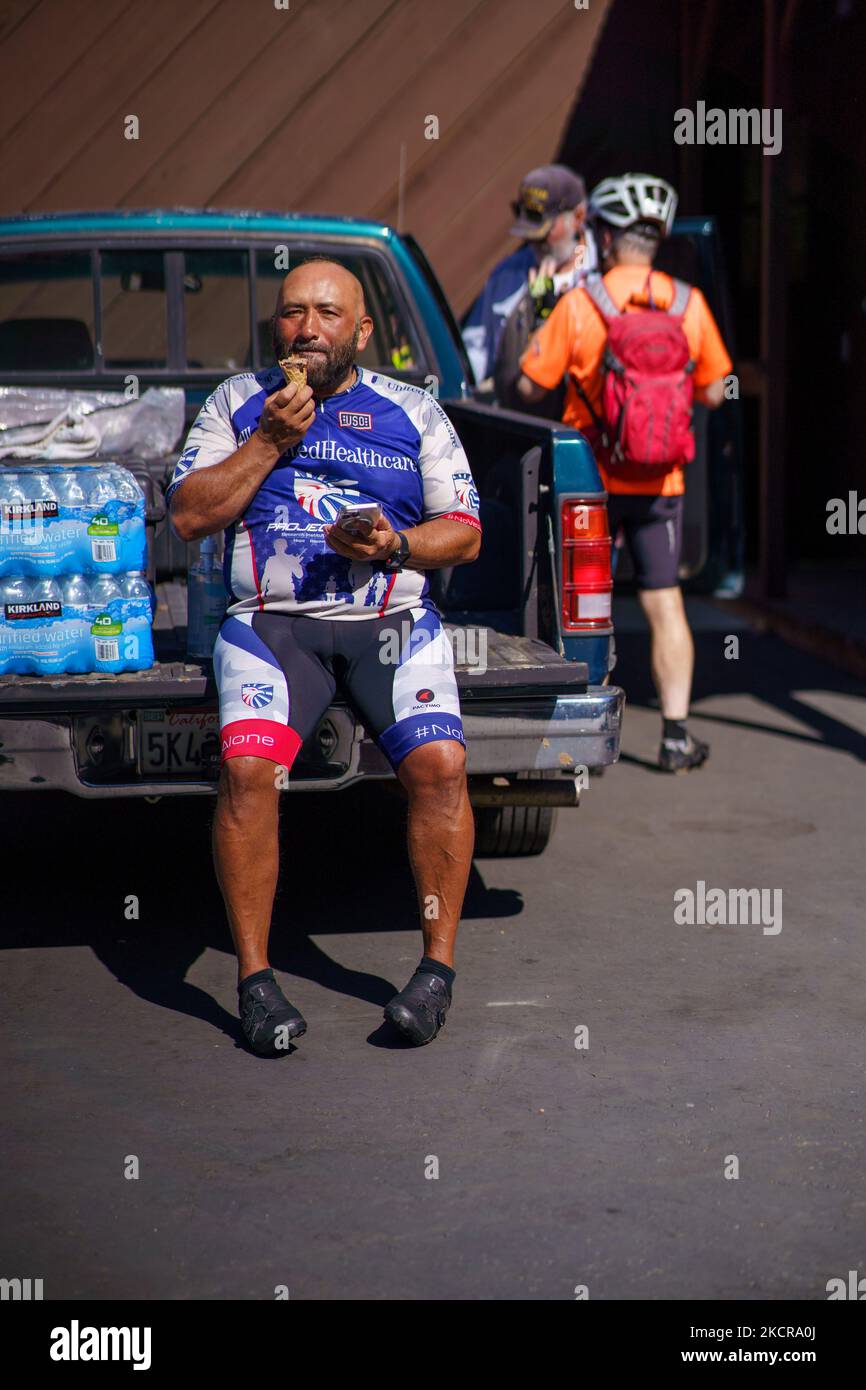Disabled veteran and first responder cyclists are seen as they ...