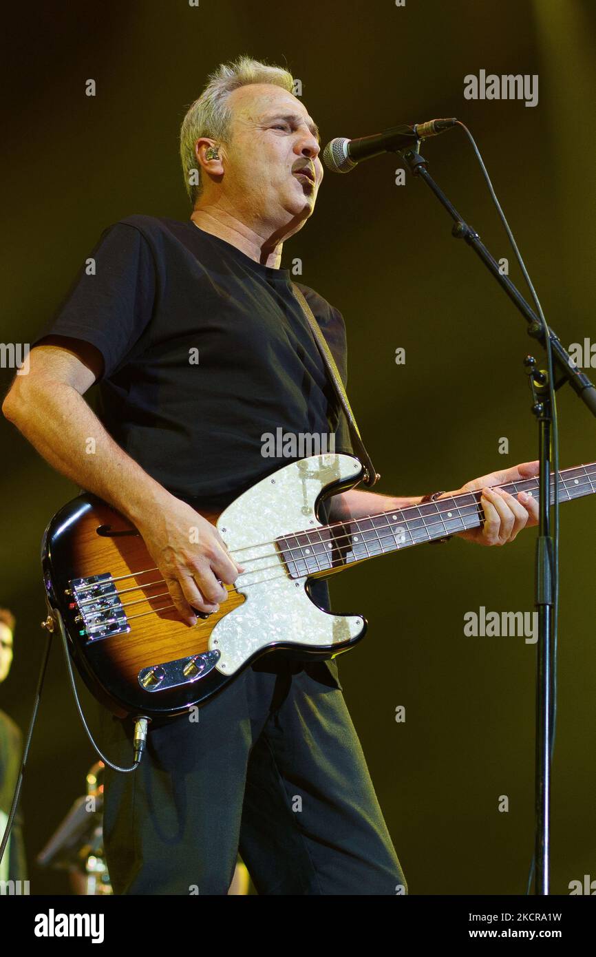 Singer David Summers of music band Hombres G during the performance of ...