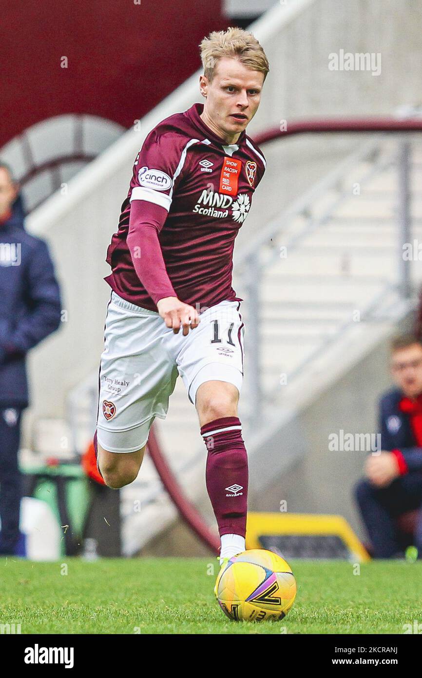 Gary Mackay-Steven of Hearts during the Scottish Premier League match ...