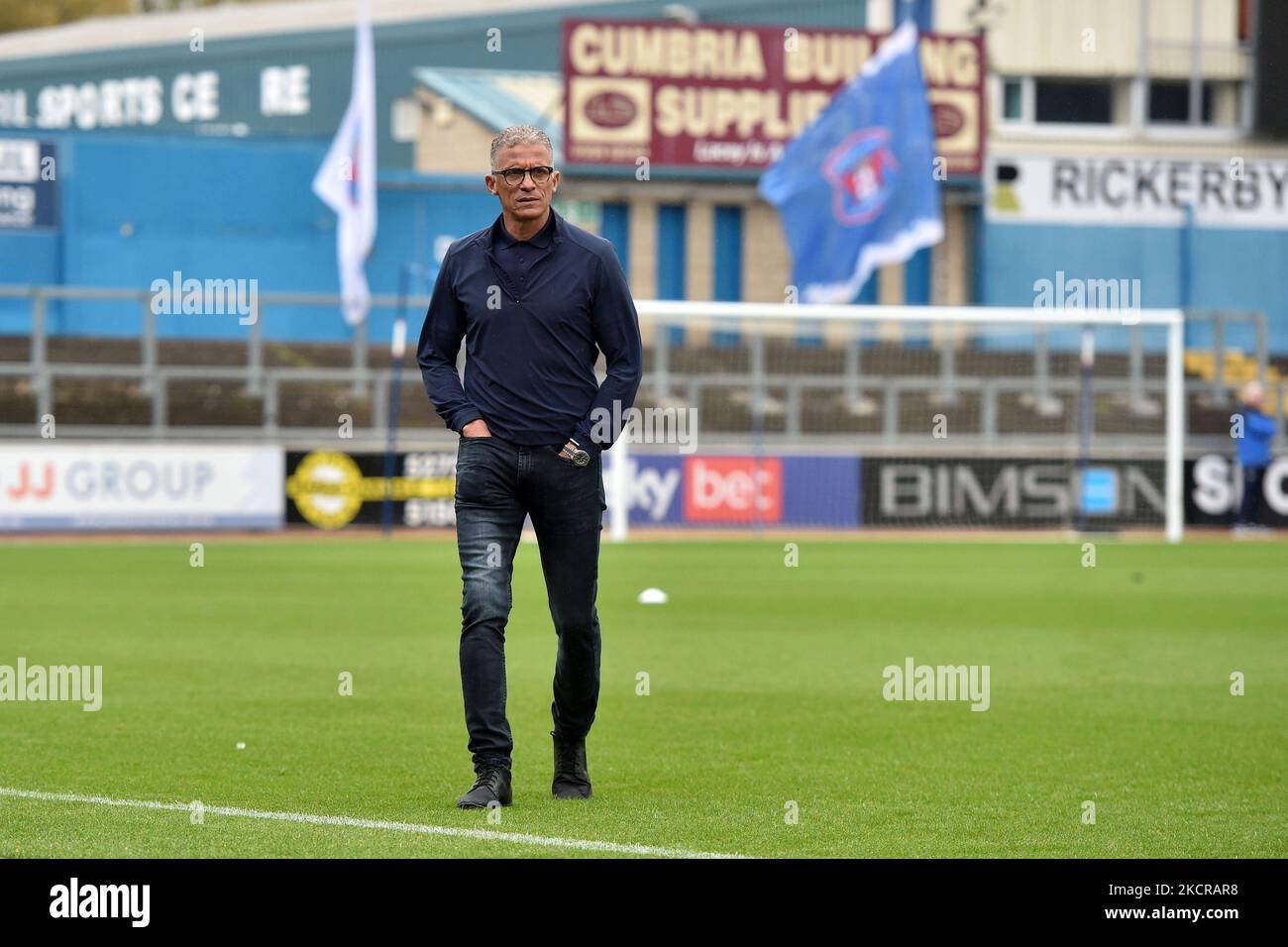 Keith Curle (Manager) of Oldham Athletic before the Sky Bet League 2 ...
