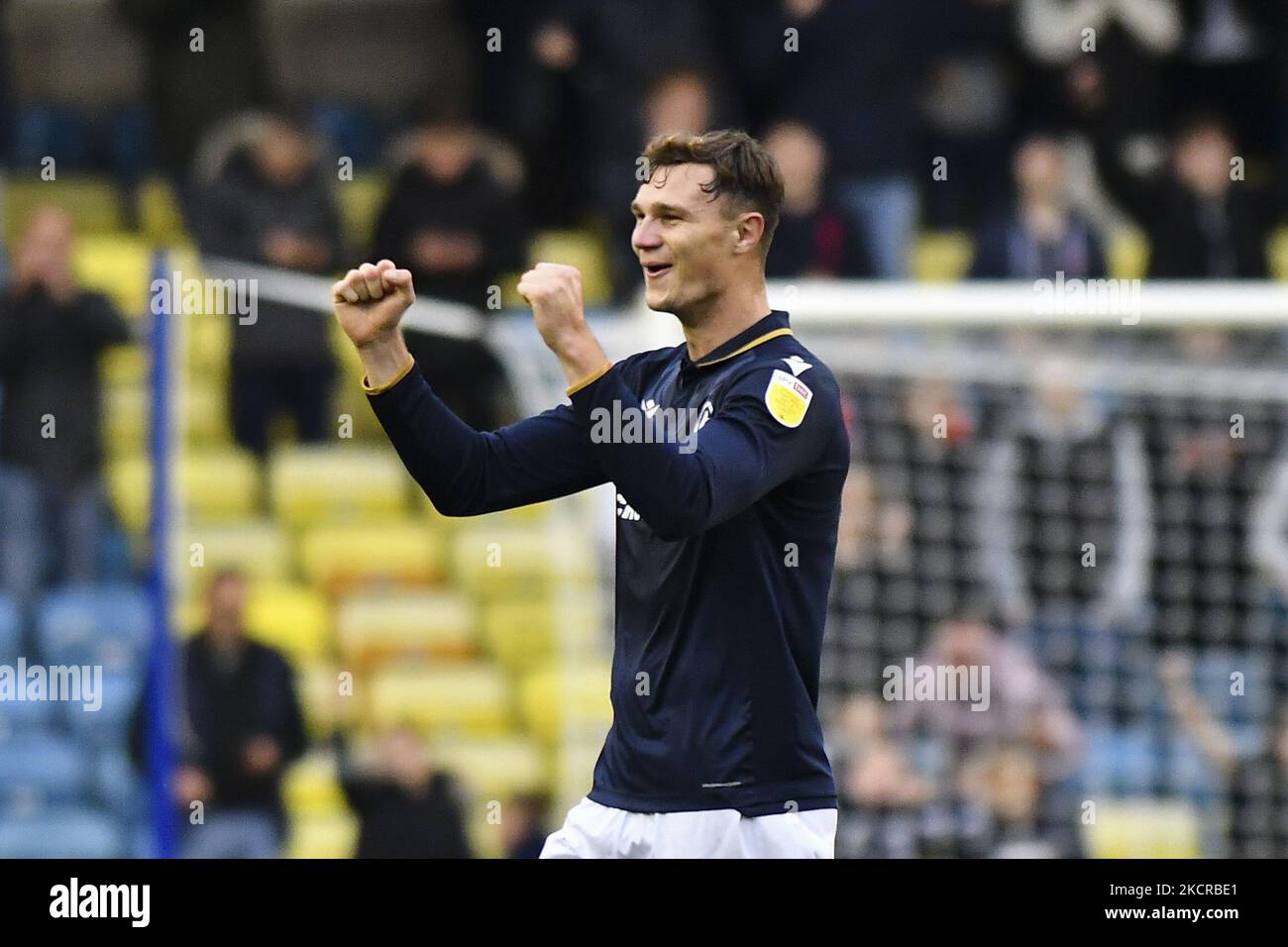 Jake Cooper of Millwall celebrates after the Sky Bet Championship match ...