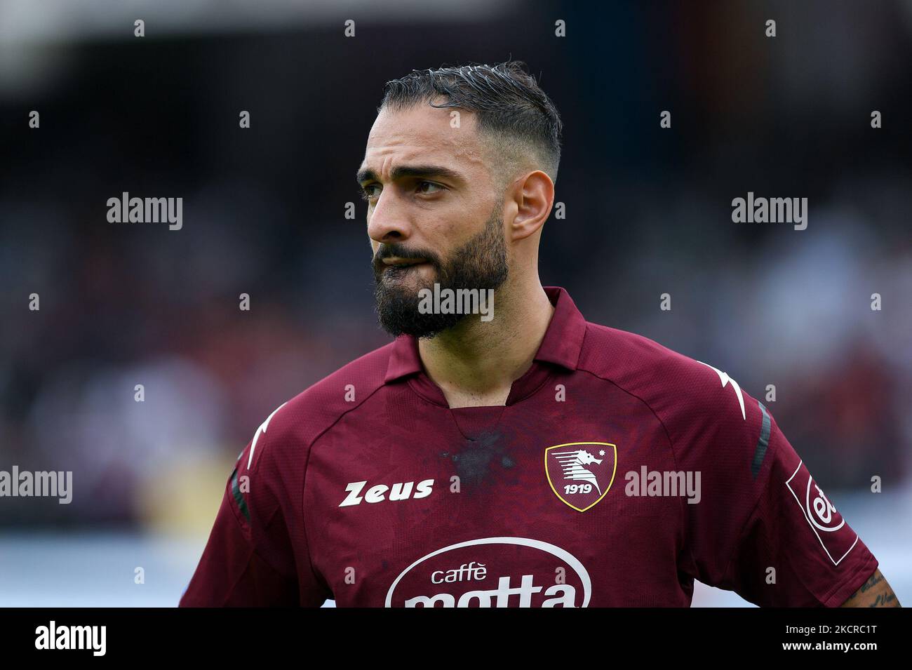 Grigoris Kastanos of US Salernitana 1919 looks on during the Serie A match between US ...