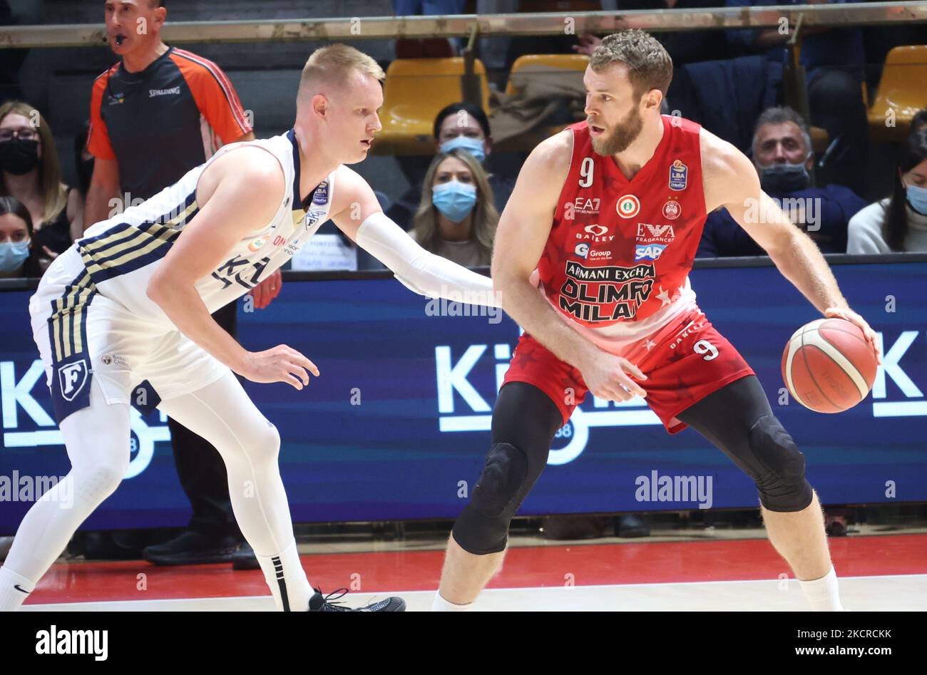 Nicolo' Melli (Armani Exchange Milano) (R) thwarted by Robin Benzing ...