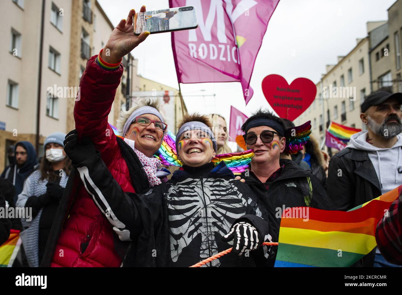 Pride Parade, also called Equality March, walked through Lublin in a ...
