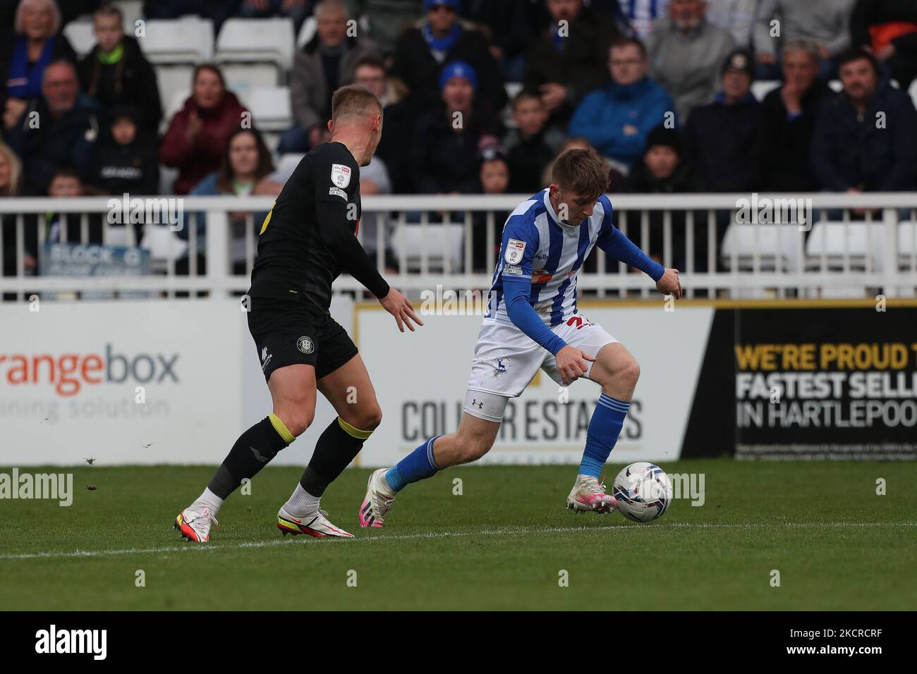 Hartlepool United's Joe Grey in action during the Sky Bet League 2 ...