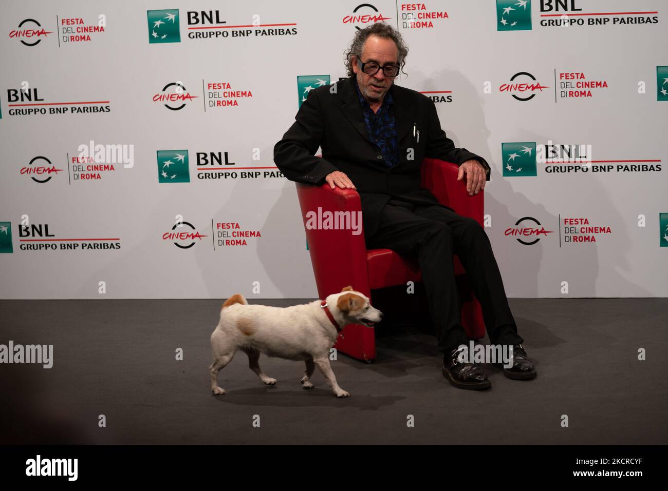 Tim Burton attends a photocall during the 16th Rome Film Fest 2021 on ...