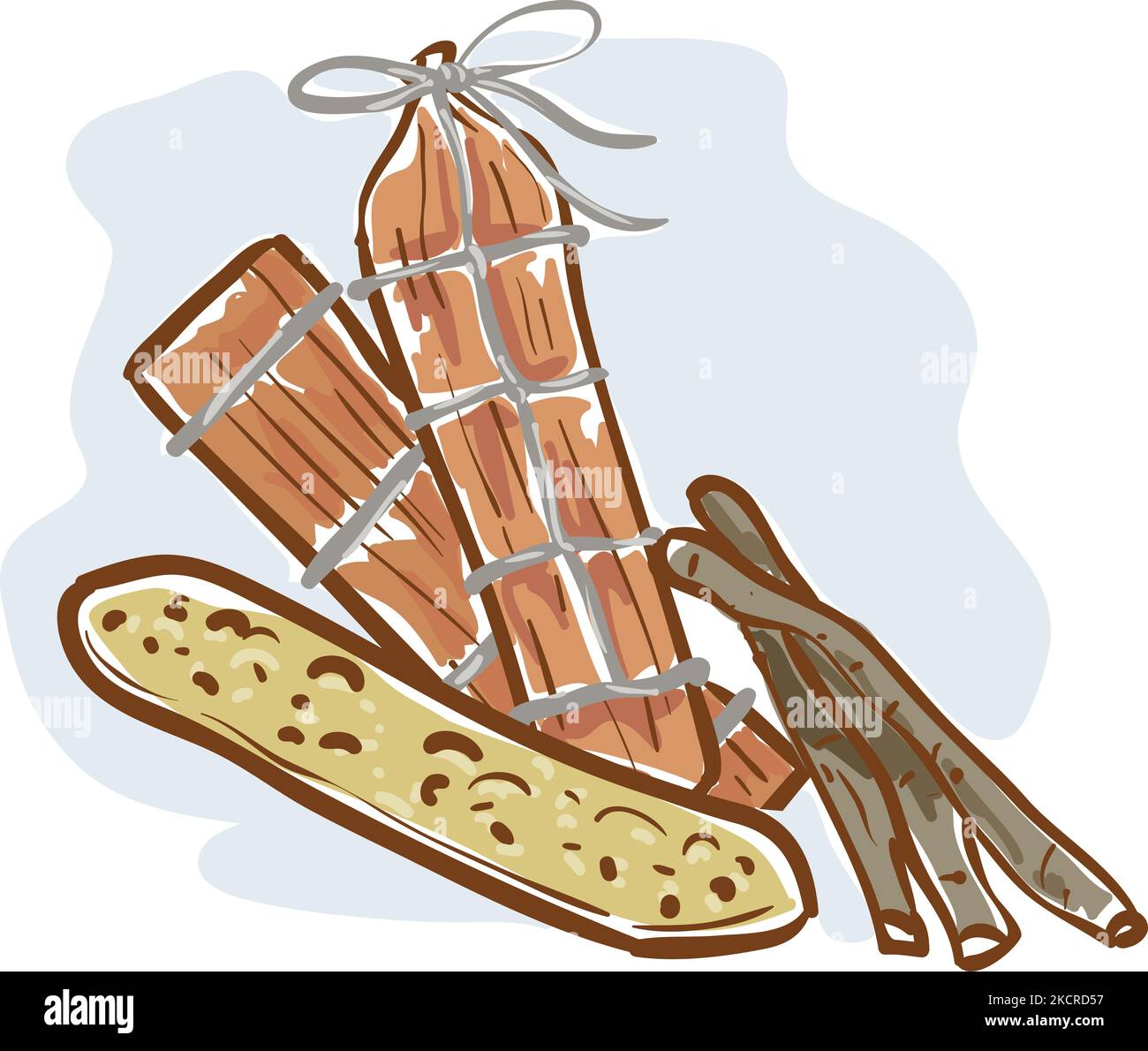 Illustration of Kambo Sapo Venom on Bamboo Stick Wrapped in Corn Leaf ...