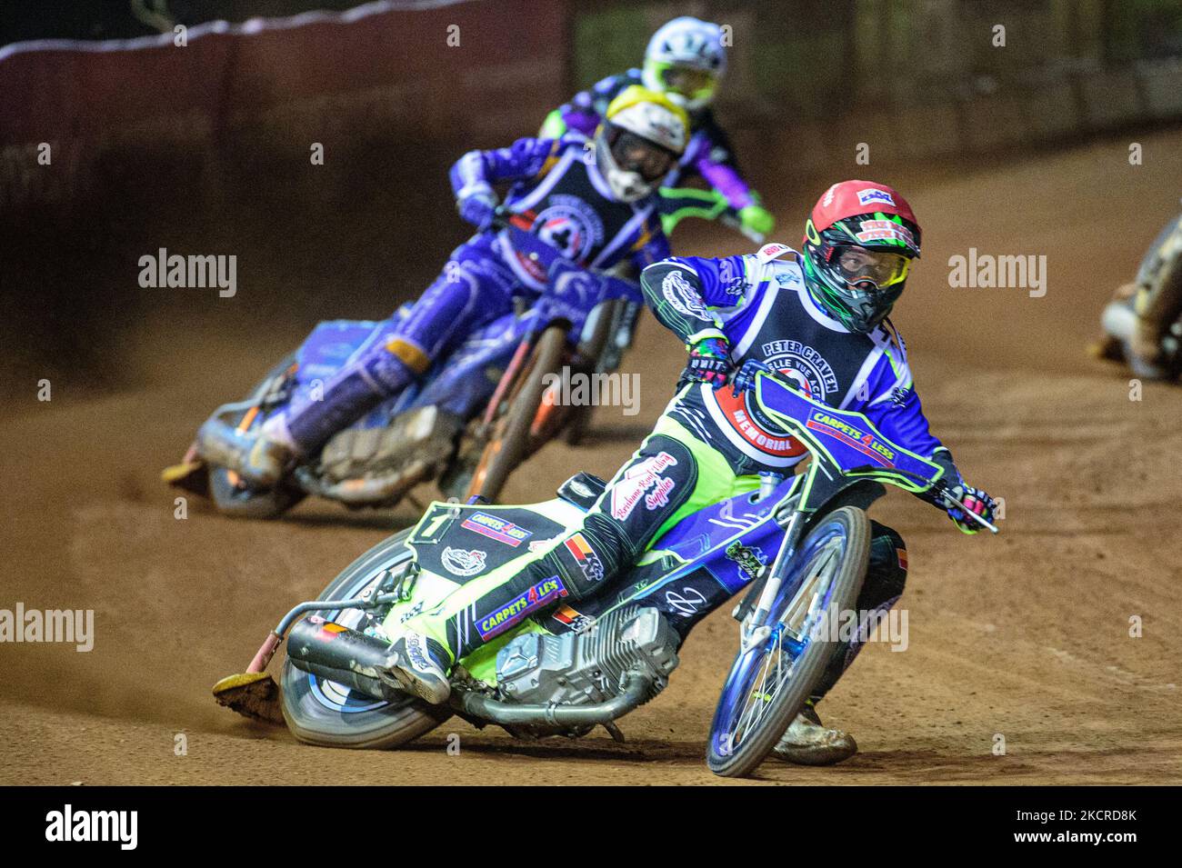 Nick Morris (Red) leads Lewis Kerr (Yellow), and Tom Brennan (White ...