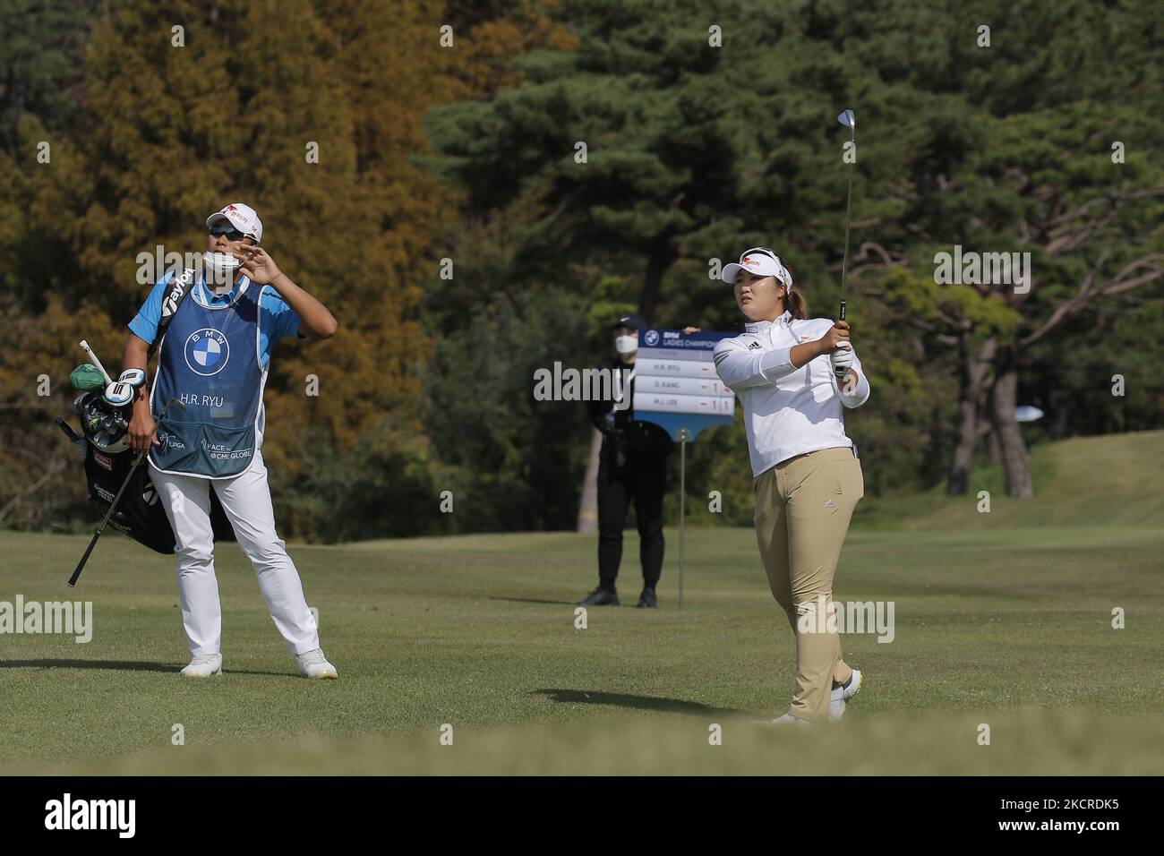 Hae Ran Ryu of South Korea action on the 4th green during an BMW LADIES ...