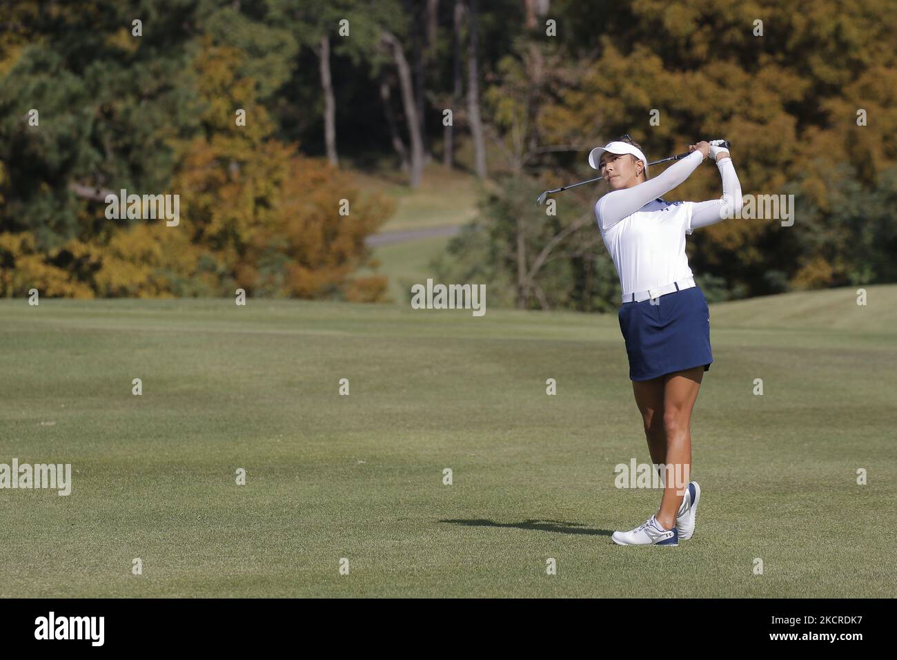 Alison Lee of USA action on the 4th green during an BMW LADIES ...