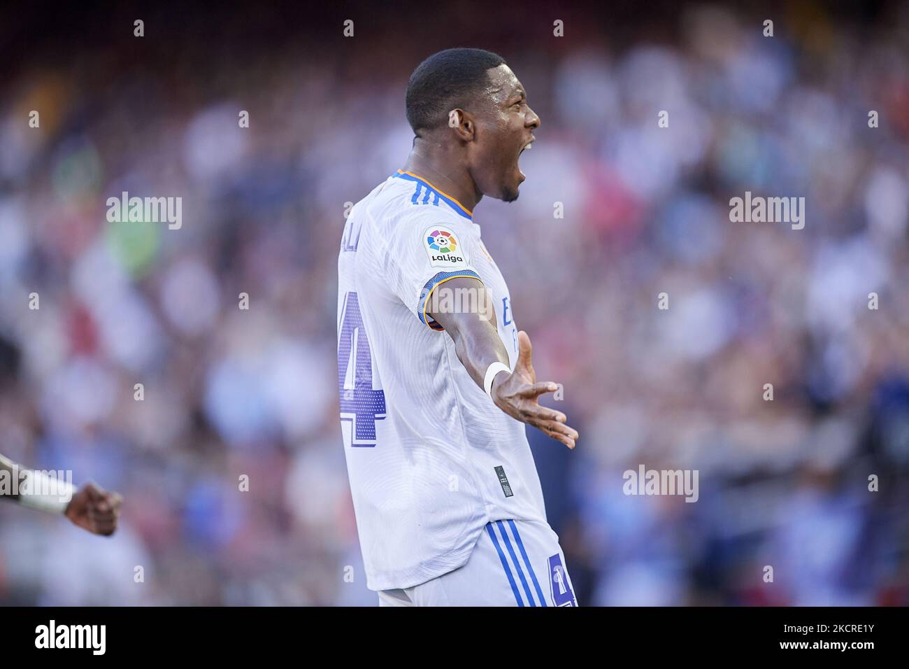 David Alaba of Real Madrid celebrates after scoring his sides first ...