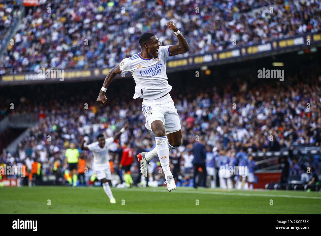 04 David Alaba of Real Madrid celebrates a goal during the La Liga ...