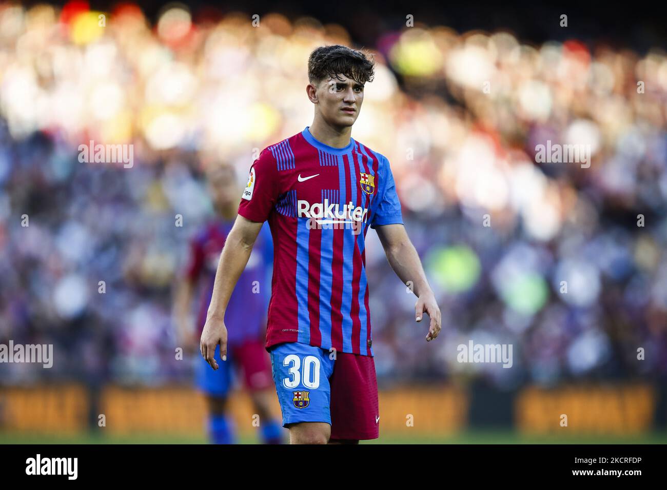 30 Gavi of FC Barcelona during the La Liga Santader match between FC Barcelona and Real Madrid ...
