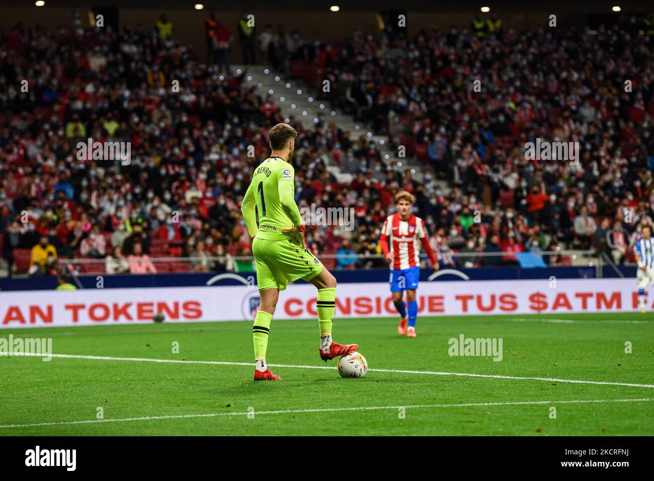 Alex Remiro during La Liga match between Atletico de Madrid and Real ...