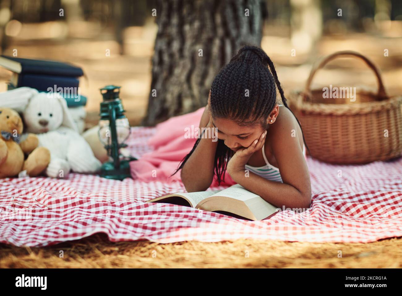 Its her favourite place to get stuck in another world. a little girl ...