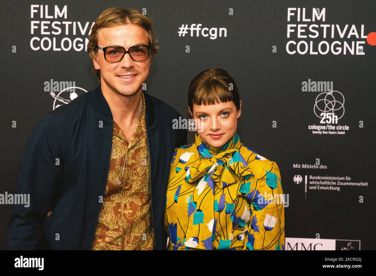actor Albrecht Schuch and actress Jella Haase attend the photo call ...