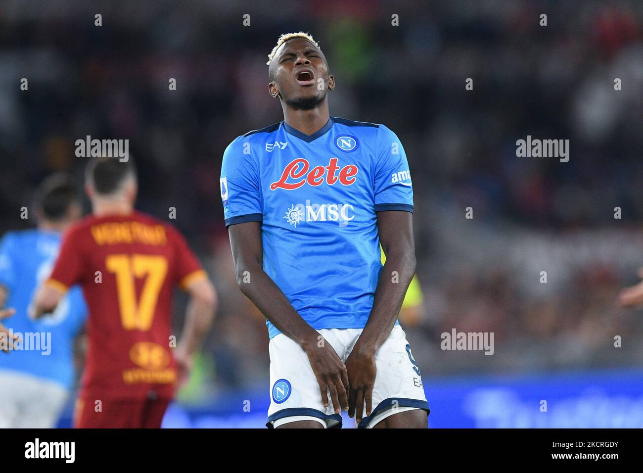 Victor Osimhen of SSC Napoli looks dejected during the Serie A match ...
