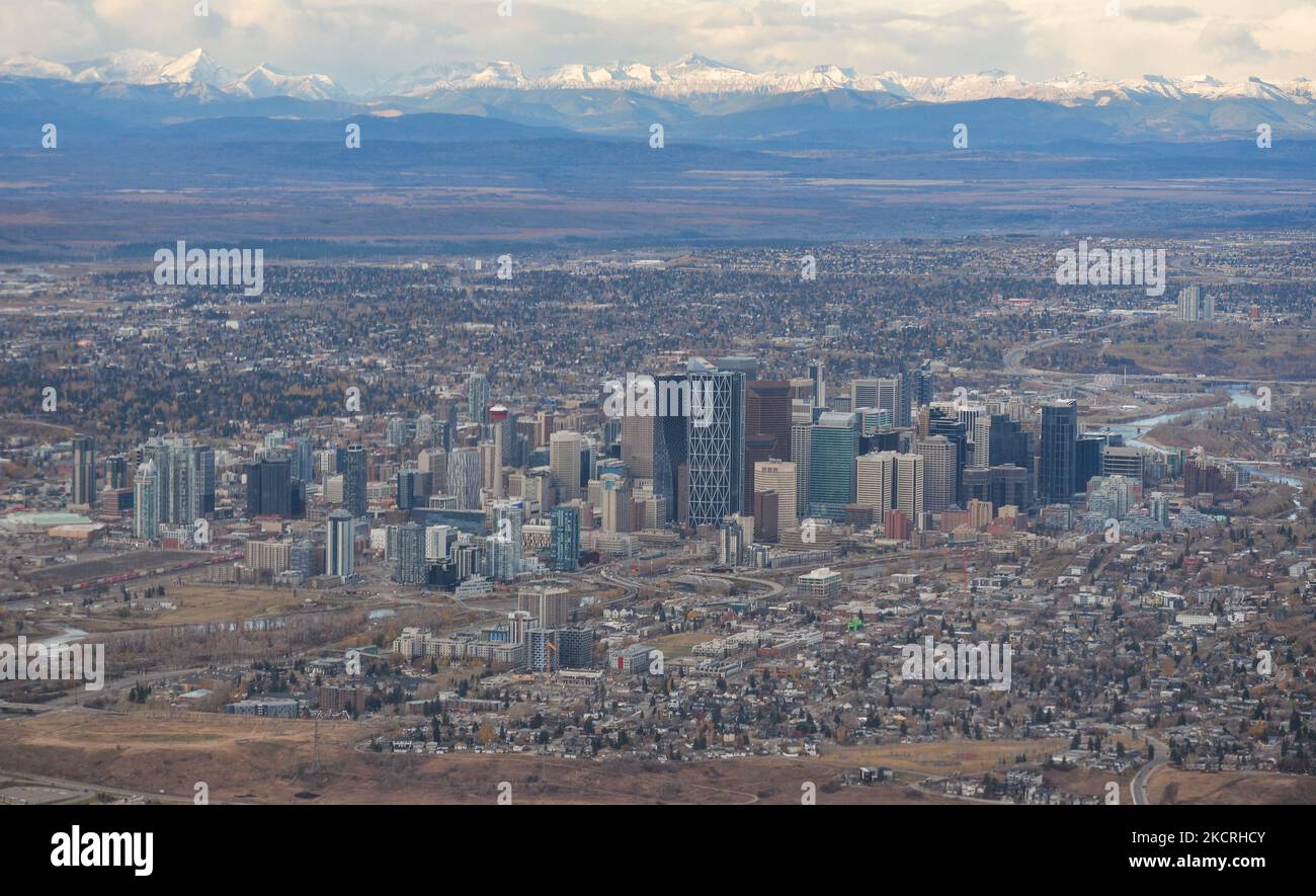 Aerial view of downtown calgary in alberta hi-res stock photography and ...