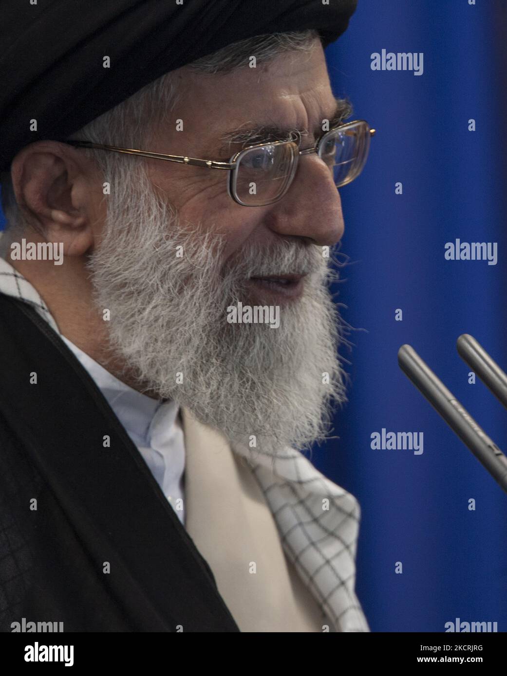 Iran's Supreme Leader Ayatollah Ali Khamenei speaks for worshippers ...
