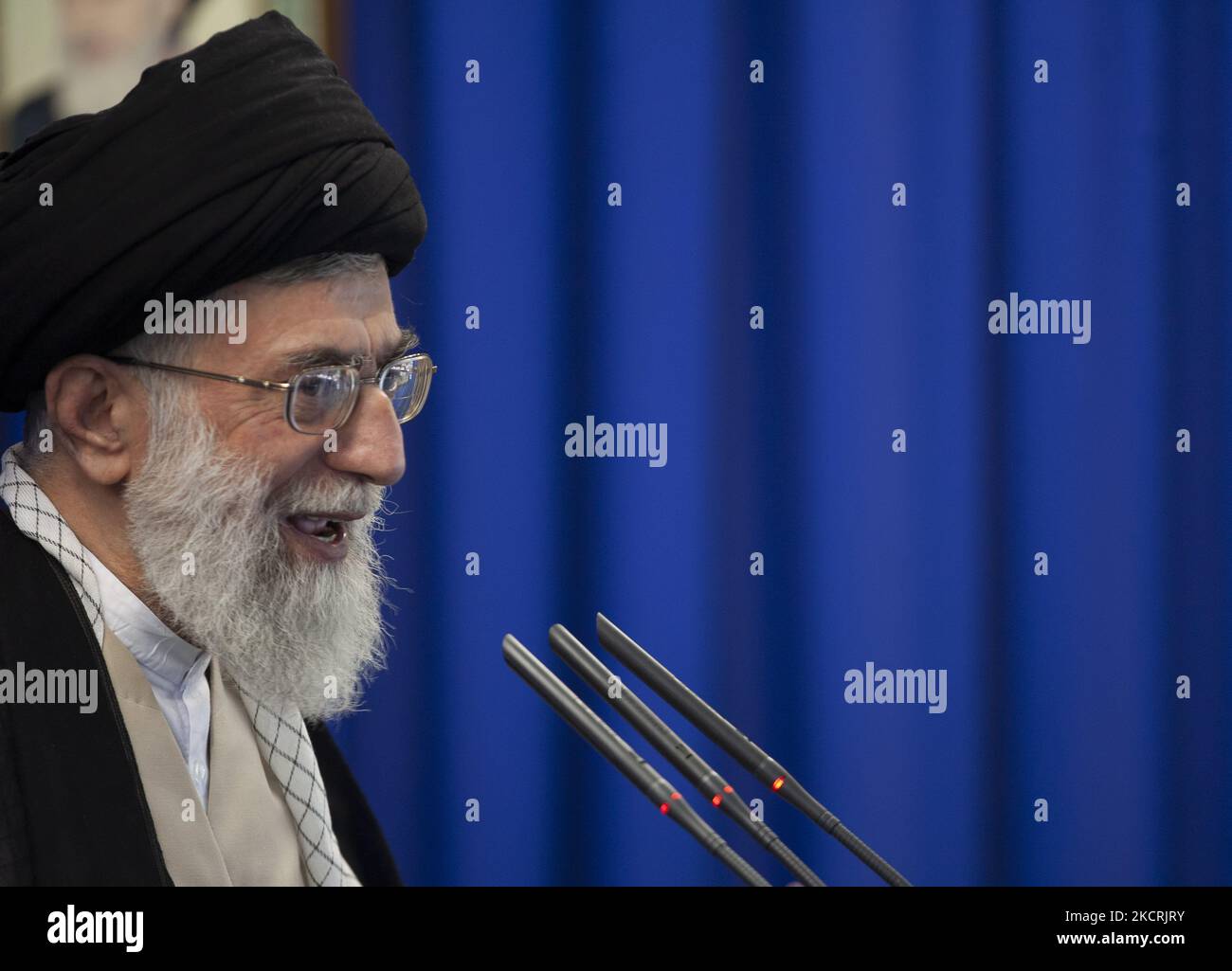Iran's Supreme Leader Ayatollah Ali Khamenei speaks for worshippers ...