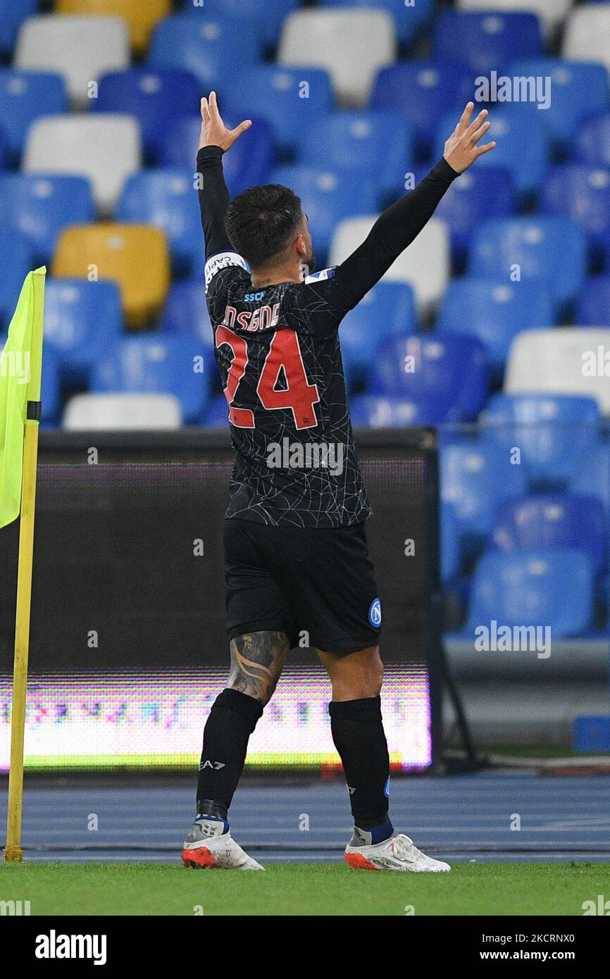 Lorenzo Insigne of SSC Napoli celebrates after scoring second goal ...