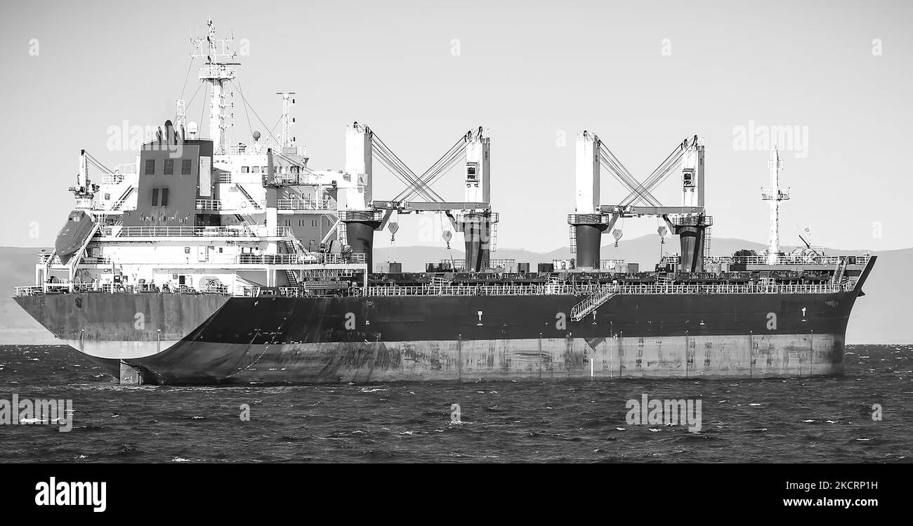 Vladivostok container ship Black and White Stock Photos & Images - Alamy