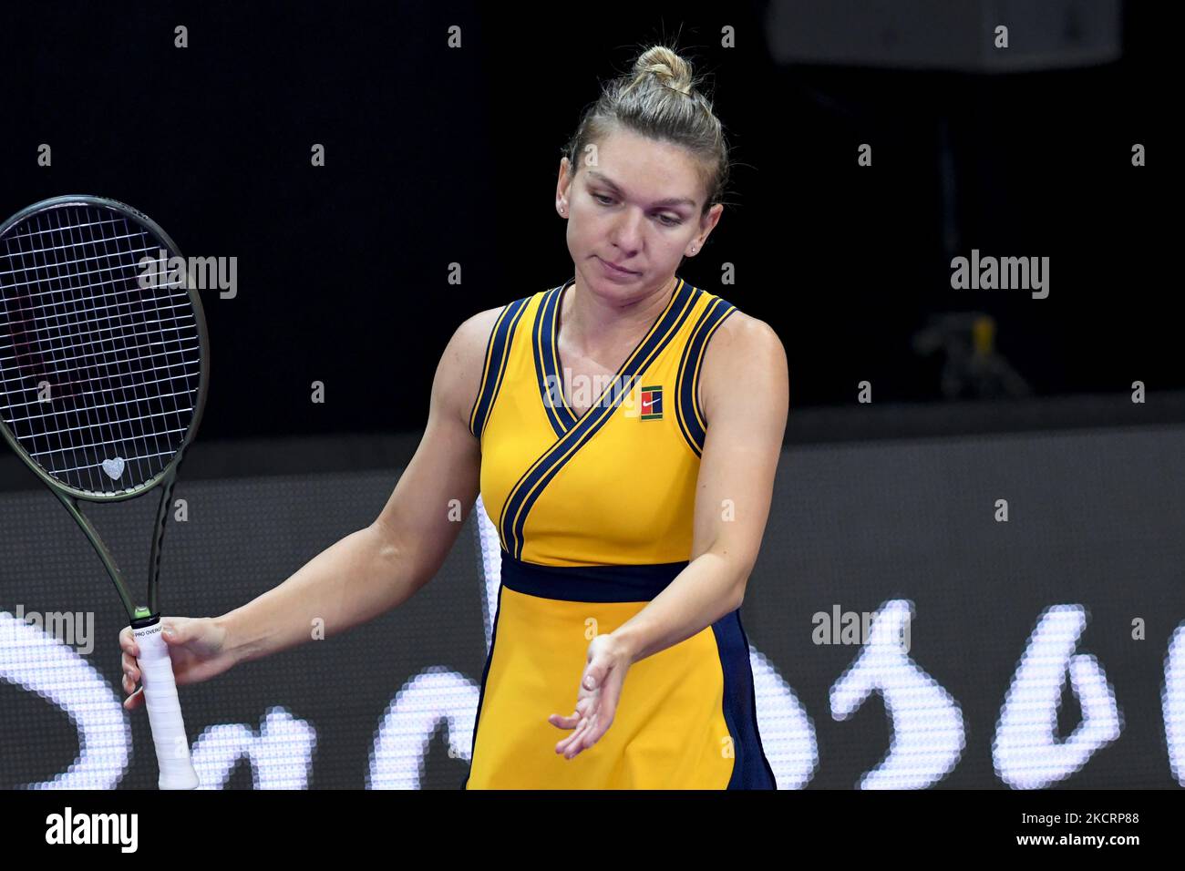 Portrait of Simona Halep - in action during her match against Varvara ...