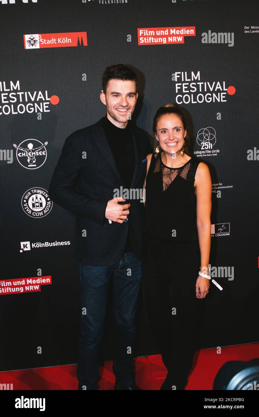 actress Katrin Wolter and Actor Patrick Moelleken attend Film festival ...