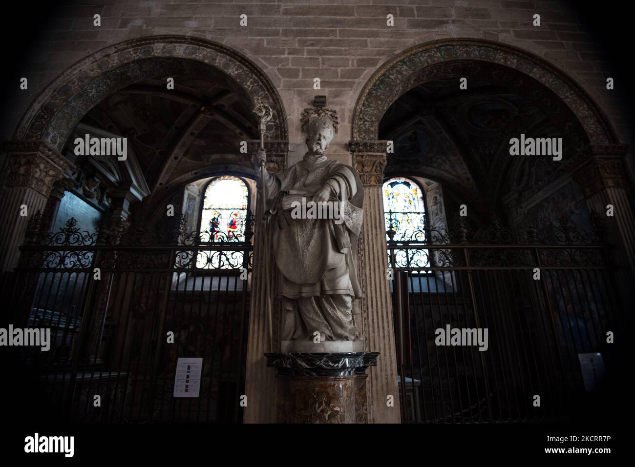 The Charterhouse of Pavia, detail of the interior of the church, in ...