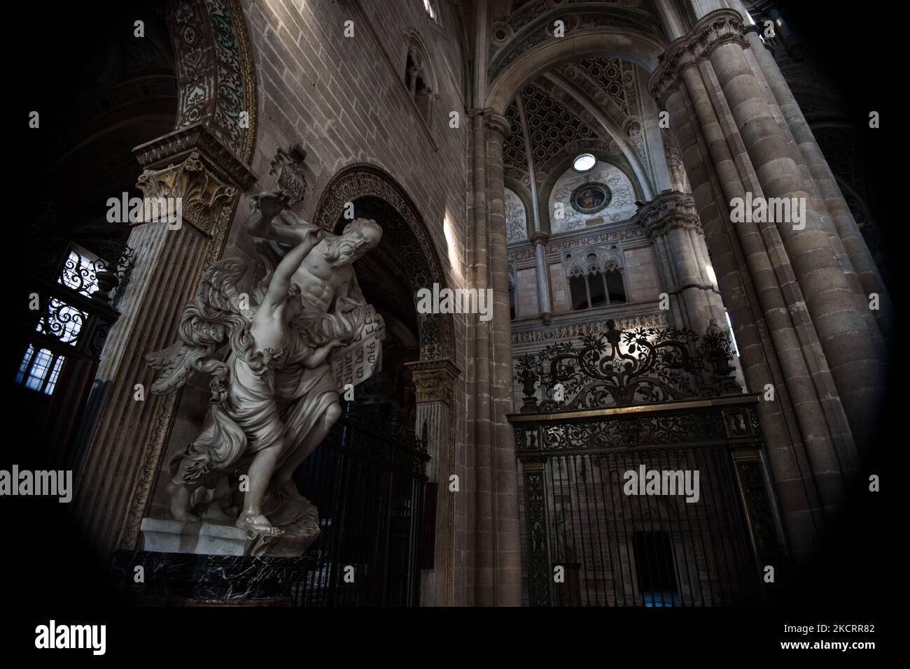 The Charterhouse of Pavia, the interior of the church, in Pavia, 28 ...