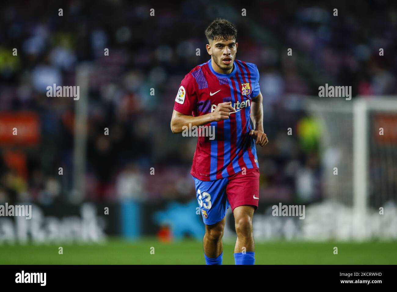 33 Abde Ezzalzouli of FC Barcelona during the La Liga Santader match ...
