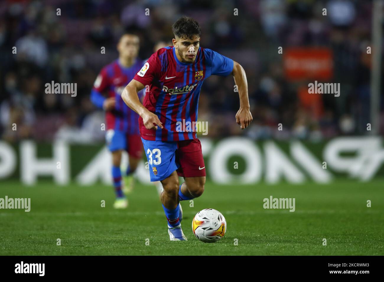 33 Abde Ezzalzouli of FC Barcelona during the La Liga Santader match ...