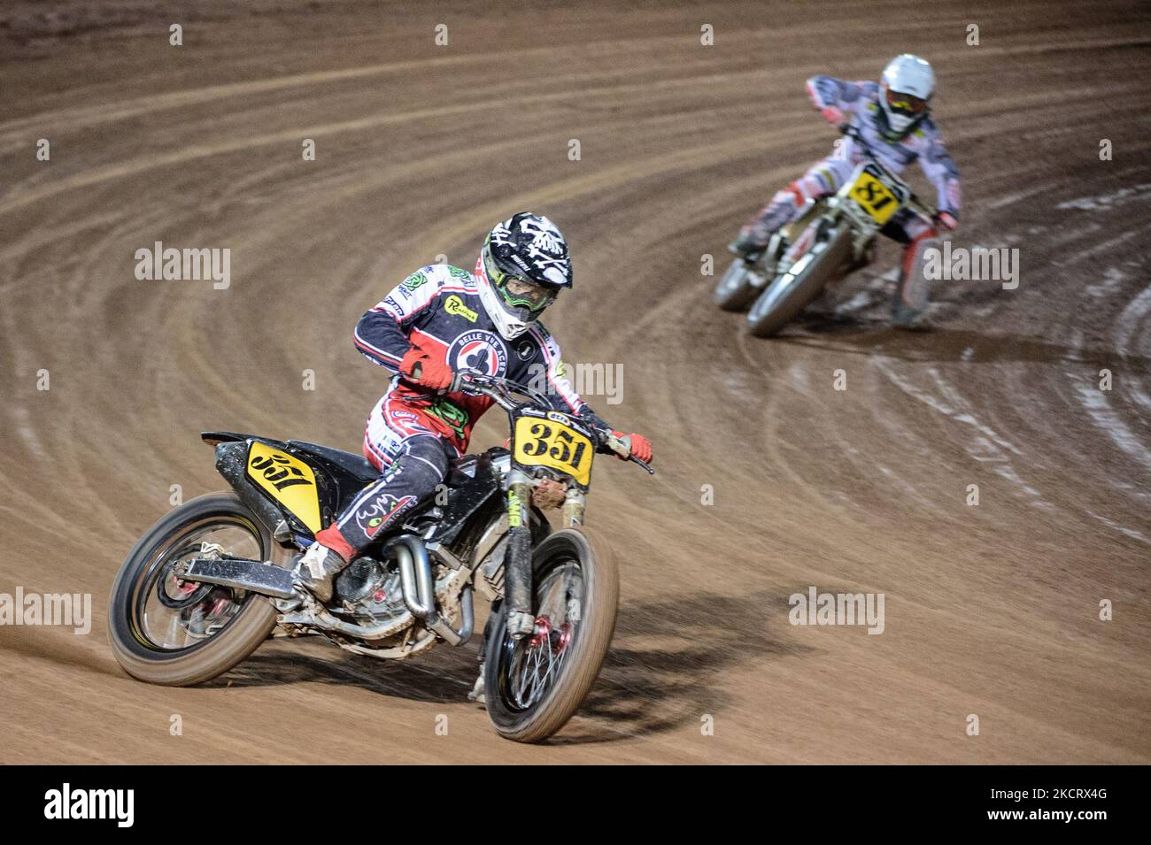 Dan Bewley (351) leads Mike Goodfellow (81) during the Manchester ...
